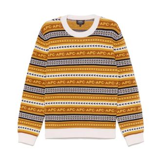 A.P.C. Brauner Malcom Pullover - - Knitwear - Herren - Braun - XL