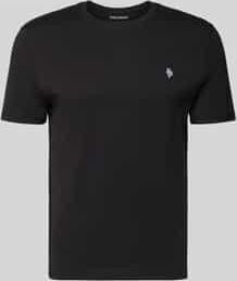 Review Basic Slim Fit T-Shirt mit Flock-Logo auf der Brust