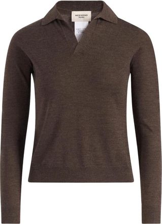 Max Mara Femme, Pulls, Brun, Taille: 36 FR Wkdcappa Polo en Laine et Cachemire