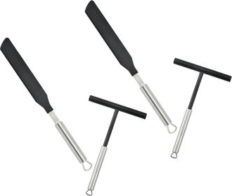 Holibanna 2 Sätze Crepe Maker Set Teiliges Set mit Teigverteiler und Pfannenwender Zubehör für Pfannkuchen Crepes Bacon und Eier Hitzebeständige und Langlebige 