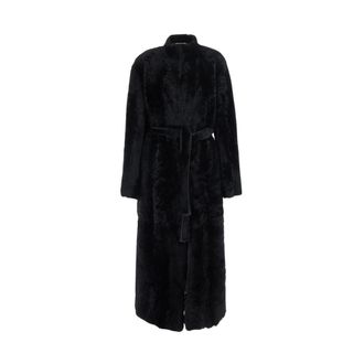 Nour Hammour Grace G&uuml;rtelmantel - - Coats - Damen - Schwarzk - L