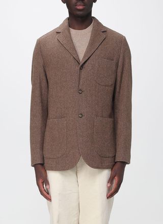 Sebago Kurzer einreihiger Polyester-Blazer mit Revers und aufgesetzten Taschen