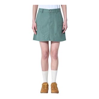Carhartt Work in Progress Denim Cargo Mini Rock - - Skirts - Damen - Gr&uuml;n - S