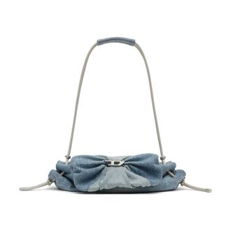 Diesel Sac port&eacute; &eacute;paule Scrunch-D - Femme - Sacs - Bleu - Taille: ONE Size