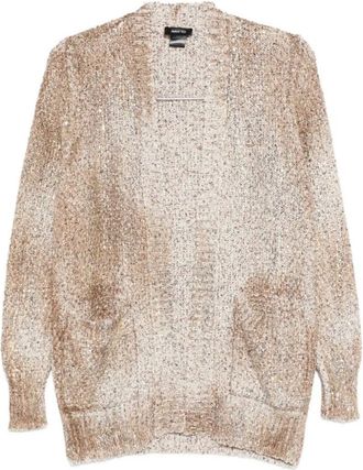 Avant Toi Femme, Pulls, Beige, Taille: 36 FR Cardigan en coton &agrave; col en V