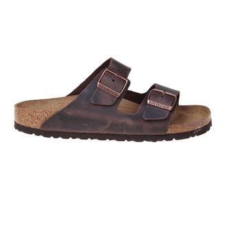 Birkenstock Arizona SFB Sandal aus ge&ouml;ltem Nubukleder - - Shoes - Herren - Braun - 40 EU