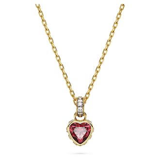 Swarovski Chroma Anh&auml;nger, Vergoldete Damenhalskette mit Herz-Motiv und Strahlenden Swarovski Kristallen