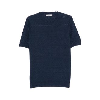La Fileria T-Shirt - - Knitwear - Herren - Blau - 4XL