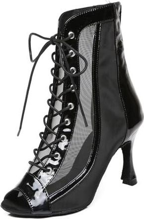 Miyoopark Chaussures de danse pour femme - Talon haut - Bottes de soir&eacute;e latine, L479 Noir Talon 9 cm, 40.5 EU