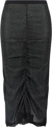 Valentino Garavani Femme, Jupes, Noir, Taille: 40 FR Lace Insert Knitted Skirt
