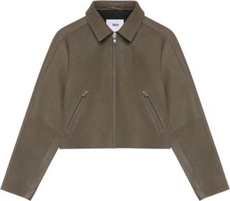 Won Hundred Femme, Vestes, Brun, Taille: 40 FR Dalia Panel Leather Jacket