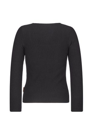 Naketano Longsleeve Baumwolle Langarm Rundhals Rippe figurbetont Streetwear Basic Damen (1-tlg) weich, bequem, casual, vegan, unifarben, weiche Rippe, Alltag