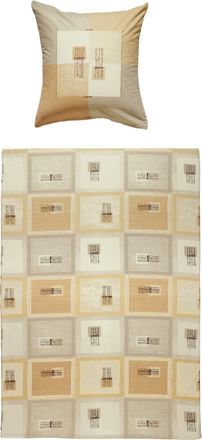 Dyckhoff Bettwäsche Weichfrottier braun Größe 1x 155x200 cm + 1x 80x80 cm