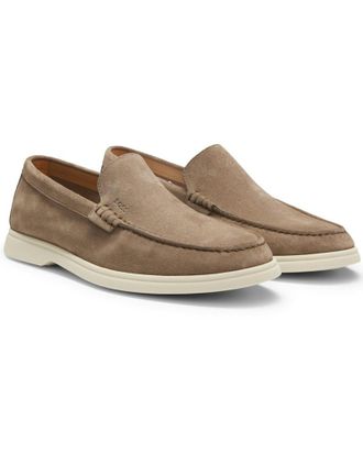 HUGO BOSS Sportlicher Loafer aus Veloursleder mit Label-Pr&auml;gung in