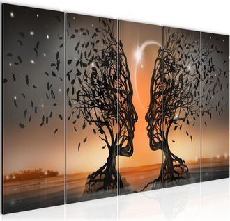 Runa Art Bild Liebespaar Wandbilder auf Vlies Leinwand 5 Teilig Wanddekoration Wohnzimmer Schlafzimmer 044856c