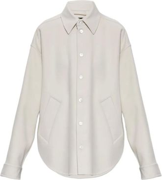 Balenciaga Hemd mit Logo-Stickerei - Nude