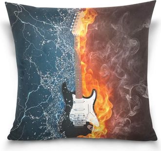 Linomo Kissenbezug 40x40 cm, Galaxis Musik Musical Instrumente Dekorative Kissenbezug Kissenhülle für Couch Sofa Bett Hause