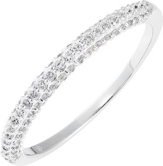 Edenly Trauring Myriade - 750er Weißgold und Diamanten