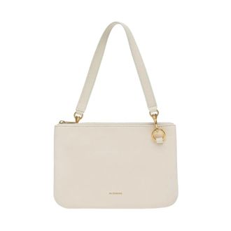 Jil Sander Femme, Sacs, Beige, Taille: ONE Size Sac bandouli&egrave;re en cuir