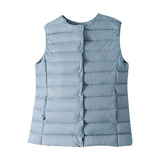 Generic Gilet Sans Manche Femme Gilet Femme D&eacute;contract&eacute; Quotidien Ville Duvet L&eacute;ger Col Rond - Chaud Mais Fin Pour Superposition Discr&egrave;te