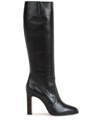 Santoni bottes en cuir 100 mm - Noir