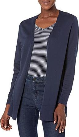 Amazon Essentials Cardigan Léger Ouvert à lAvant (Grande Taille Disponible) Femme, Bleu Marine, 5XL Grande taille