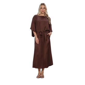 Summum Kleid Schwerer- seidiger Griff - - Dresses - Damen - Braun - M