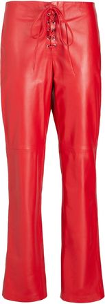 8 by YOOX LEATHER LACE-UP PANTS