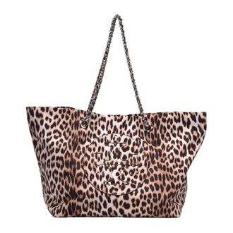 Tory Burch Ella Printed Chain Tote - - Bags - Damen - Braun - ONE SIZE