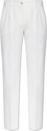 Dolce & Gabbana Femme, Pantalons, Blanc, Taille: 38 FR Pantalon en laine