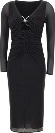 Blumarine Femme, Robes, Noir, Taille: 38 FR Sheer Midi Dress