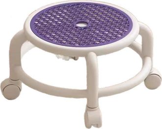 Generic Verstellbarer Rollhocker Niedriger Drehhocker 7x11 Zoll Kunststoff-Rollstuhl mit Rädern, Universal-Rollensitz Runder Rollhocker-Stuhl für Zuhause, Bür