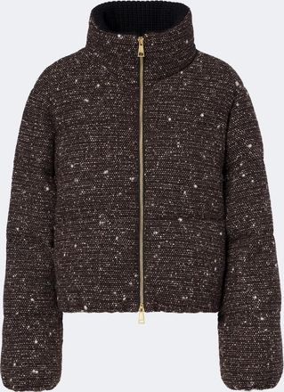Moncler Veste en laine m&eacute;lang&eacute;e