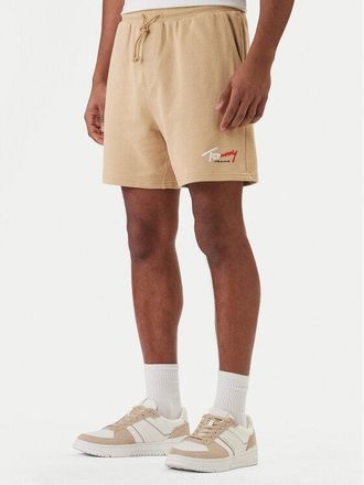Tommy Jeans Sportshorts Signature DM0DM23017 Beige Regular Fit