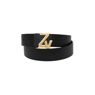 Zadig&Voltaire Femme, Accessoires, Noir, Taille: 90 CM ZV Initiale La Belt