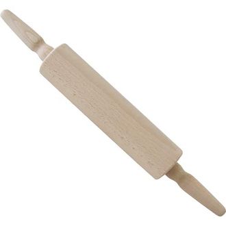 axentia Teigrolle in Braun, Teigroller aus robustem Holz, Nudelholz mit Metallachse, Holzfarben