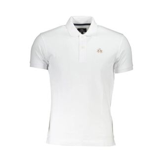 La Martina Wei&szlig;es Baumwoll Herren Polo Shirt - - Tops - Herren - Wei&szlig; - 3XL