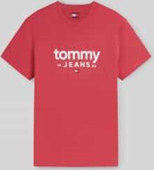 Tommy Jeans Relaxed Fit T-Shirt aus reiner Baumwolle mit Label-Schriftzug
