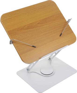 DOITOOL Drehbarer Buchständer aus Aluminiumlegierung Verstellbar und Multifunktional für Schüler Musiknoten und Kochbücher Stabiler Leseständer für Schreibtis