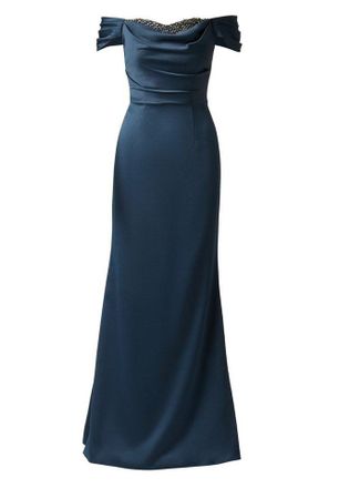 Adrianna Papell Abendkleid Layered Bodice Gown Anmutiges und raffiniertes Abendkleid aus edlem Satin