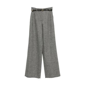 Max Mara Wide Hosen - - Trousers - Damen - Grau - S