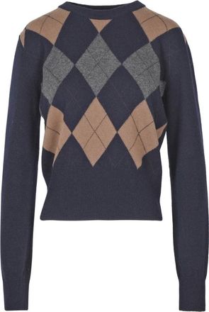 Jucca Femme, Pulls, Multicolore, Taille: 42 FR Pull à motif losanges