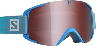 Salomon Unisex Skibrille, Universal, Orange/Silber Gl&auml;ser (auswechselbar), Uni, Airflow System, XVIEW, Blau, L39127600