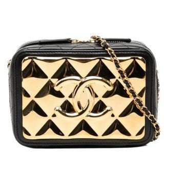 Chanel Pre-owned Vintage Quilted Lambskin Crossbody Bag - - Pre-owned - Damen - Schwarzk - ONE SIZE