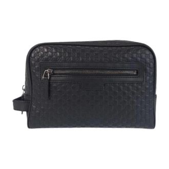Gucci Pochette en cuir Microguccissima Pre-owned - Homme - Pre-owned - Noir - Taille: ONE Size