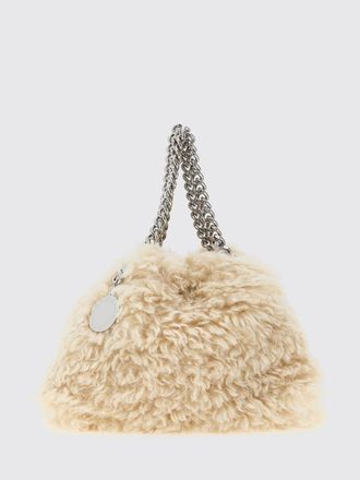 Stella McCartney Mini sac Falabella en shearling vegan avec cha&icirc;ne