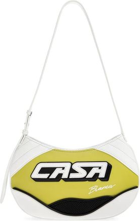 Casablanca Femme, Sacs, Vert, Taille: ONE Size Slim Biker Shoulder Bag