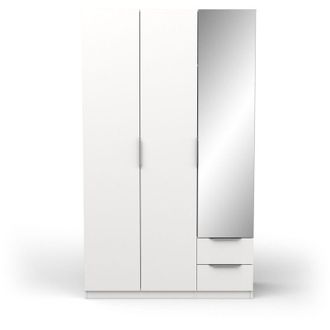 Demeyere CALICOSY - Armoire 3 portes, 2 tiroirs et 1 miroir Ghost - L119,4 cm
