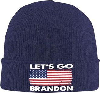 Generic Bonnet Allez Brandon Anti-Biden! Unisexe Bonnets Extensible Bonnet Hiver pour Cyclisme Homme Conduite