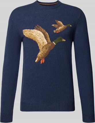 Mc Neal Strickpullover mit Motiv und Rundhalsausschnitt